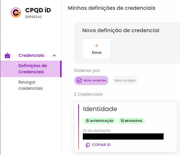 Portal iD Empresas — CPQD iD 1.6.0 documentation